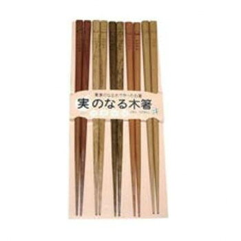※パッケージ、デザイン等は予告なく変更される場合があります。※画像はイメージです。商品タイトルと一致しない場合があります。実のなる果実を材質に使ったお箸です。先端はつかみやすい先角仕上です。サイズ22.5cm個装サイズ：23×10.2×1....