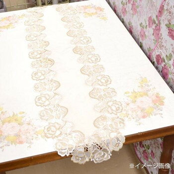 ※パッケージ、デザイン等は予告なく変更される場合があります。※画像はイメージです。商品タイトルと一致しない場合があります。ジャガード織に繊細なローズレースのテーブルランナーです。ホワイトとベージュの2色の組み合わせの気品ある豪華さです。※タ...