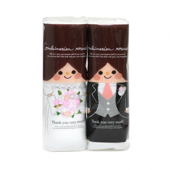 ※パッケージ、デザイン等は予告なく変更される場合があります。※画像はイメージです。商品タイトルと一致しない場合があります。新郎新婦のおしぼりタオルのセットです。サイズタオルサイズ:H300×W380mm/1枚、パッケージ:H140×W210...