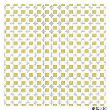※パッケージ、デザイン等は予告なく変更される場合があります。※画像はイメージです。商品タイトルと一致しない場合があります。ブロックとアスタリスクが並んだ落ち着いた雰囲気の包装紙です。一般から贈答まで幅広くご利用ください。※三つ折りの状態でポ...