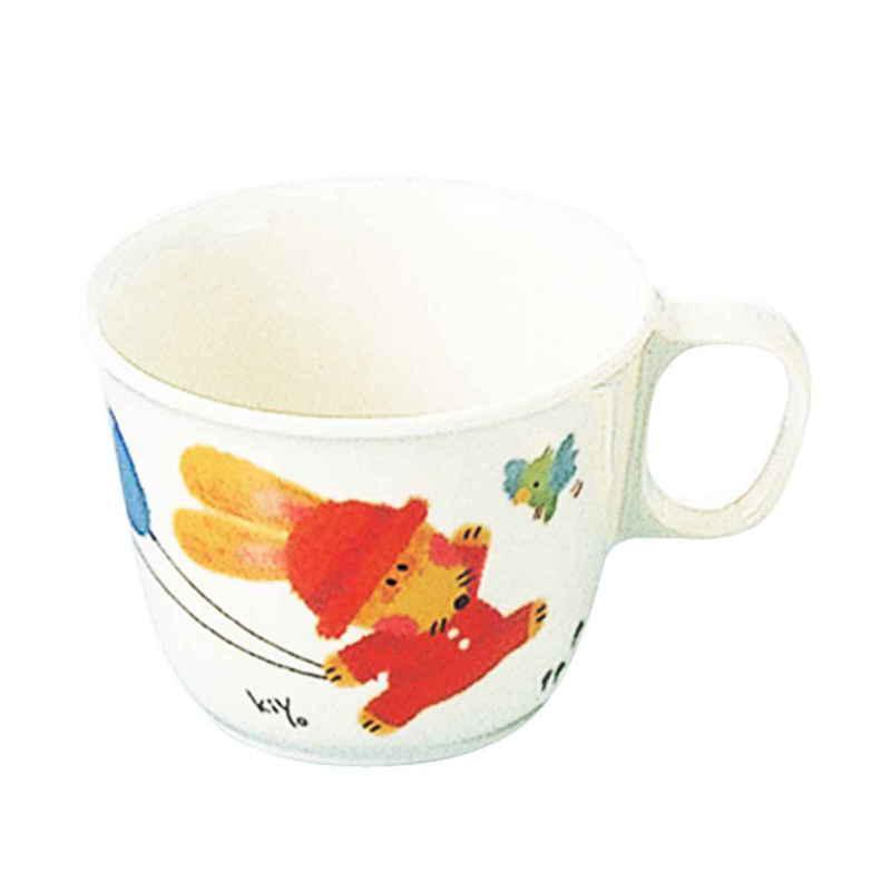 優れた耐久性のメラミン樹脂製マグカップです。ほのぼのとしたメルヘンタッチの絵柄です。絵柄が剥がれにくいミラー成形法を採用しています。【仕様】商品サイズ：約幅10.5×奥行8.2×高さ6.2（cm） 重量：約77g材質：メラミン樹脂容量：約1...