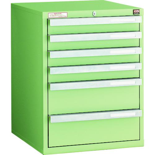 《メーカー》大阪製罐（株）《品番》LZ6042《特長》●上部の小判錠を施錠すると全段の引出しがロックされます。●引出し開閉ストロークは単式レール機構で360mmです。●標準仕切付きです。●浅型引出し:パーティション（縦仕切）2枚・ディバイダ...