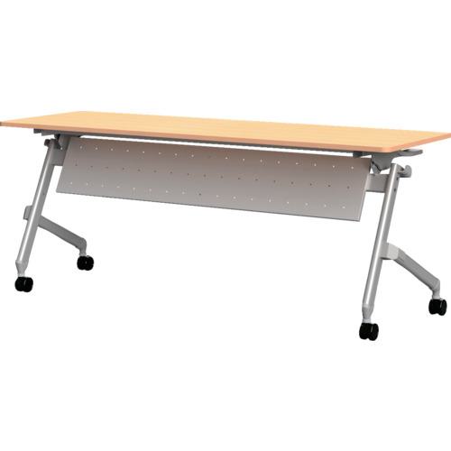 《メーカー》トラスコ中山（株）《品番》TNA-1860P-N《特長》●並行スタッキングできる省スペースの会議用テーブルです。●幅550mmまでのミーティングチェアが3脚まで並べられます。●左右に操作レバーがありどちらからでも天板を折りたたむ...