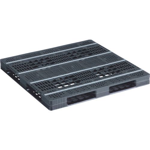 《メーカー》三甲（株）《品番》SK-D4-1111-10-BK《特長》●高さが100mmと薄いパレットとなります。●上面・下面が別形状のパレットです。●パレット裏側は「田」の字構造となっています。●ハンドリフトが使用できるパレットです。●表...