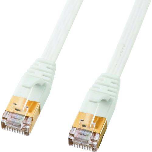 《メーカー》サンワサプライ（株）《品番》KB-FLU7-10W《特長》●10GBASE完全対応、耐ノイズで1.9mmの薄さを実現したカテゴリ7対応のウルトラフラットLANケーブルです。●薄さ1.9mmで取り回しが簡単です。カーペットの下や細...