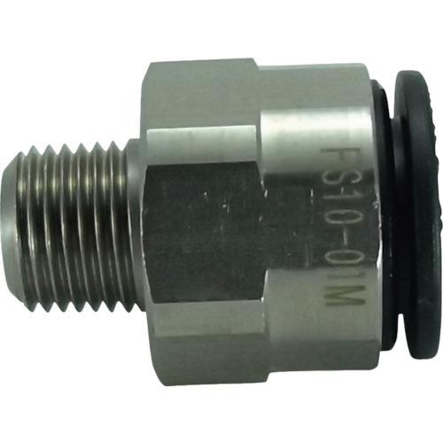 《メーカー》千代田通商（株）《品番》FS10-01M《特長》《用途》《仕様》●適合チューブ外径D(mm):10●接続口径:R1/8●六角対辺(mm):17●流体温度(℃):-5〜60℃(空気)、5〜40℃(水)●使用流体:空気、水●使用圧力...