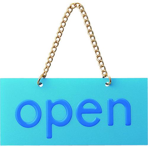 《メーカー》（株）光《品番》FJ221-4《特長》●お店の営業標示に適しています。《用途》●お店の営業標示に。《仕様》●表示内容:OPEN-CLOSED 青●取付仕様:くさり付●縦(mm):100●横(mm):220●厚さ(mm):2●色:...