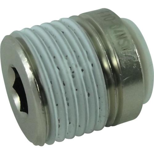 《メーカー》千代田通商（株）《品番》F10-04MSW《特長》●PBT樹脂を採用し、スパッタ等の延焼事故を防止。●空気圧汎用型継手では初の軽量化を実現。《用途》《仕様》●適合チューブ外径D(mm):10●接続口径:R1/2●流体温度(℃):...