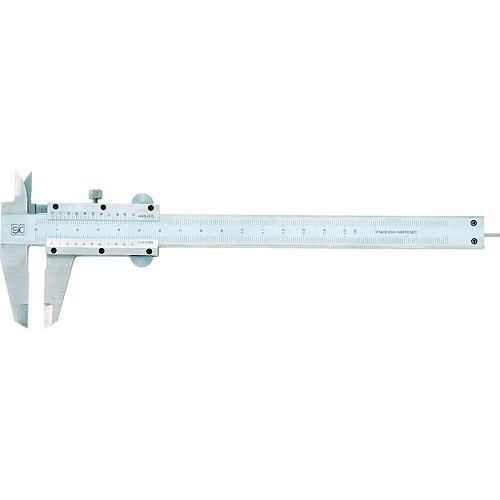 《メーカー》新潟精機（株）《品番》LR-150《特長》●右手にも左手にも対応、持ち手を選ばずに測定できます。●バーニヤの正・逆目盛、2つの指かけで能率アップです。●バーニヤの正、逆目盛＋2つの指かけで作業効率が向上します。●反射しにくいシル...