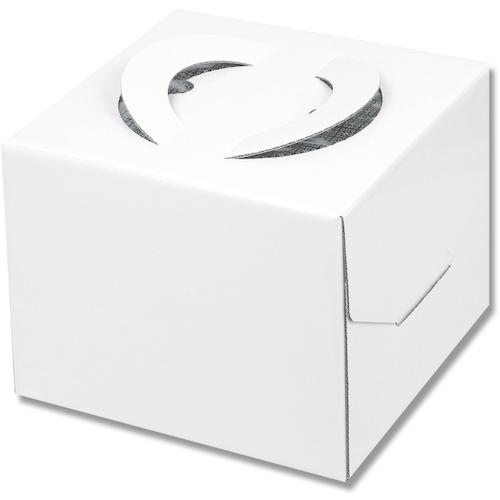 《メーカー》（株）シモジマ《品番》004246820《特長》●高さが150mmのデコレーションケーキ用手提げ箱です。●金トレー付きです。●本体の内側に保冷剤を入れるポケットが付いています。《用途》《仕様》●横(mm):190●縦(mm):1...