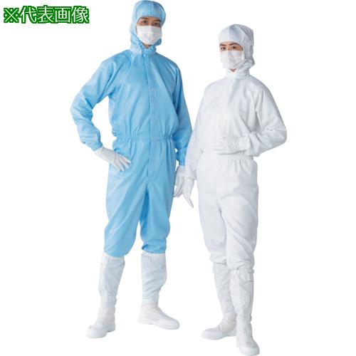 《メーカー》東洋リントフリー（株）《品番》FL1403-01-S《特長》●製薬・食品業界で嫌われる衿元マジックテープを脱落防止ホック仕様にし、ペン差し、名札・腕章用ループを取り除いた異物混入対策フード一体ツナギ服です。●衿部は脱落防止樹脂ホ...