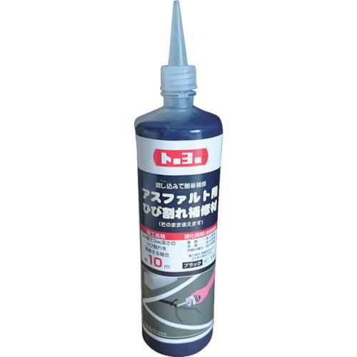 《メーカー》トーヨーマテラン（株）《品番》NO105256《特長》●水に混ぜる必要はなく、そのまま使用できるチューブタイプです。《用途》●屋外のアスファルト面のひび割れ補修に。《仕様》●色:黒●硬化時間:3〜6時間●施工面積:5mm幅で10...