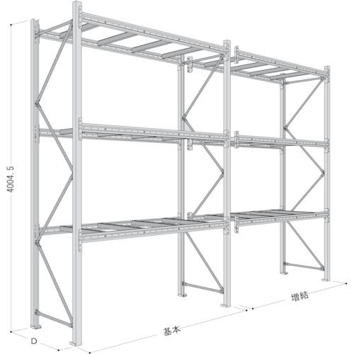 《メーカー》日本ファイリング（株）《品番》P6-40X25A09-3《特長》●スタンダードタイプは、高さ3〜6m、間口1200〜3100mm、奥行800〜1200mmの範囲で選択できます。●積載質量条件により、柱は3種類、ビームは4種類から...