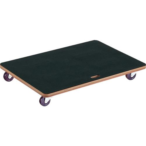 《メーカー》トラスコ中山（株）《品番》PCG-6090G《特長》●木製合板にゴムキャスターを取り付けているため、衝撃を吸収し搬送時、音が静かです。取手穴付（長手）。《用途》《仕様》●均等荷重(kg):100●長さ(mm):900●幅(mm)...