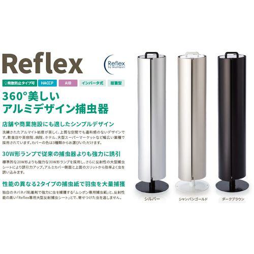 《メーカー》朝日産業（株）《品番》REFLEX-LED-G《特長》●LEDランプの寿命は30000時間、ランプ交換の手間が省けるフロアスタンド型LED捕虫器です。《用途》《仕様》●有効面積(［［M2］］):100●電源(V):16《仕様2》...