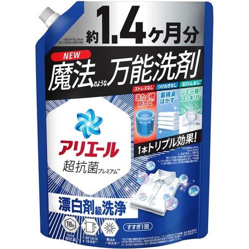 《メーカー》P＆Gジャパン（同）《品番》434644《特長》●アリエールジェルは超濃縮パワーで全素材＋除菌を実現します。《用途》《仕様》●タイプ(粉末/液体):液体●香り:清潔でさわやかな香り●容量(g):1000《仕様2》●12年に1度の...