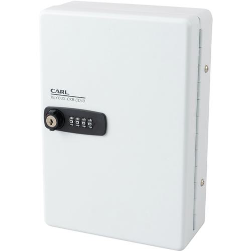 《メーカー》カール事務器（株）《品番》CKB-CD40-W《特長》●複数で管理可能なダイヤル錠式（4桁）のセキュリティ性が高いキーボックスです。●カラフルなキーホルダーで鍵を分類して管理可能です。●キーホルダーごとにネームシートが付いており...