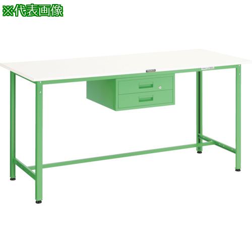 《メーカー》トラスコ中山（株）《品番》HAE-0960F2 W《特長》●仕分けに便利な2段引出し付です。●引出しは使い勝手に応じて使いやすい位置に取り付けできます。《用途》《仕様》●天板材質:ポリ化粧●間口(mm):900●奥行(mm):6...
