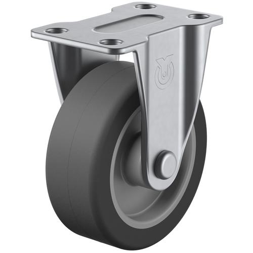 《メーカー》（株）ユーエイ　キャスター事業部《品番》SUS-SR-75EL《特長》●耐水性・耐食性に優れたオールステンレス製金具を使用しています。●走行性・耐荷重を備えた標準的な小型キャスターです。●軽量で床面を汚しにくいエラストマー車輪を...