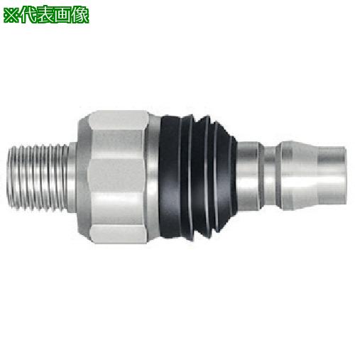 《メーカー》日東工器（株）《品番》TS-20PM STEEL NBR 《特長》●空気工具・機器類のホース接続用首振りプラグです。●手元角度が自由自在（屈曲範囲70°）になるので、狭い場所や上向きの作業でも工具類が楽に使用できます。●屈曲部を...
