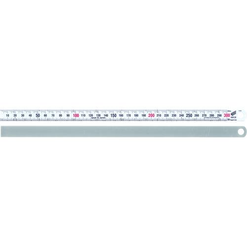 《メーカー》新潟精機（株）《品番》HS-300KD《特長》●細巾タイプのスケールでR状の寸法取りや機械に取り付けても使用できます。●新設計の快段目盛で、ミリ単位の読み間違いを防ぎます。●サビに強いステンレス材です。●大きく、スッキリと数字が...
