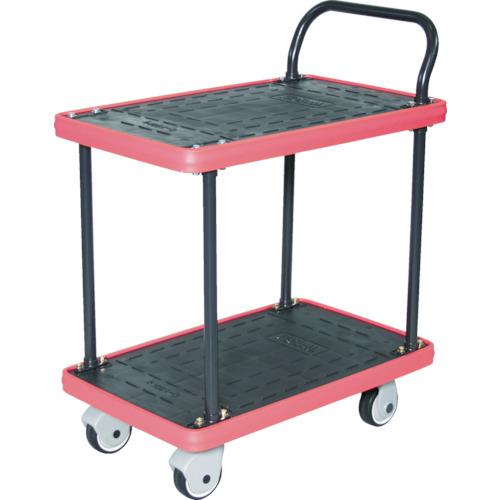 《メーカー》トラスコ中山（株）《品番》MKP-154P《特長》●荷台の全周に緩衝ゴムを巻き、ぶつけても傷を付けにくくしてあります。●緩衝ゴムがテーブル面より約5mm高いためコボレ止めにもなっています。《用途》《仕様》●均等荷重(kg):15...
