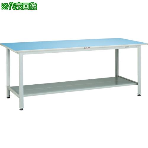 《メーカー》トラスコ中山（株）《品番》BOR-0960LT2《特長》●青色の天板には鎮静作用と視認性が高まる効果があります。●分割できる下棚2枚（AELT型）で広い保管スペースを確保できます。●下棚が付いており、作業台下のスペースを有効活用...