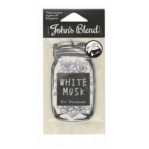 商品名 John’s Blend エアーフレッシュナー　ホワイトムスク 商品説明 ペーパー吊り下げタイプのエアフレッシュナー。 ジャーをグルッと回して見たような、表面と裏面で違う絵柄のデザイン。 サイズ W70xH140mm JAN 453...
