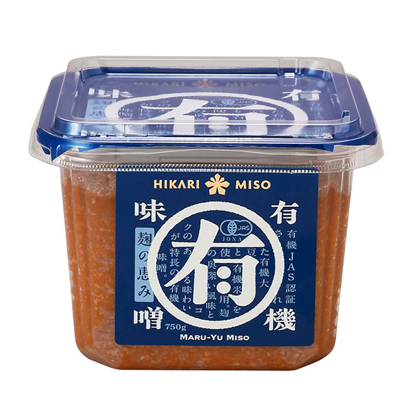 ★出荷日数目安 こちらの商品は、通常3〜4営業日で出荷となります。 商品名 マル有　有機味噌　750g　【ひかり味噌】 内容量 750g メーカー名 ひかり味噌 素材・原材料・成分 有機大豆(輸入)、有機米、食塩 ※大豆は遺伝子組換え混入防...