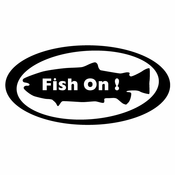 【Fish On !（フィッシュオン） Ver.04 カッティングステッカー 2枚組 幅約16.5cm×高約8cm】FISH ON ! 釣り雑誌やテレビなどでは「魚がかかったよ」HITした！食いついた！的な意味で使われている言葉。愛車のウイ...