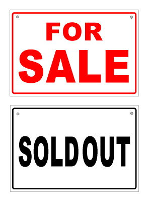 【表面FOR SALE 裏面SOLD OUT 両面パネル看板・サイズ幅約30×高約20cm・アライアル 売出し中、売切れ】表面は文字レッド、裏面はブラック（色味の誤差がございますのでご了承の上ご購入下さい） 売出し中／売切れ、をお知らせする...