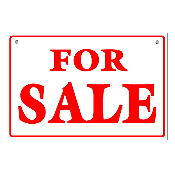 【表面FOR SALE 裏面SOLD OUT 両面パネル看板・大判Lサイズ 幅約45×高約30cm・ガリア 売出し中、売切れ】表面は文字レッド、裏面はブラック（色味の誤差がございますのでご了承の上ご購入下さい） 売出し中／売切れ、をお知らせ...