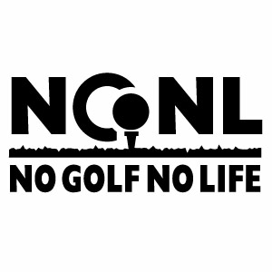 【カッティングステッカー NO GOLF NO LIFE GIB 006（ノーゴルフノーライフ） 大判Lサイズ 2枚組 幅約28cm×高約13.2cm】ゴルフのない毎日なんてありえない！楽しいゴルフライフを。 シートの材質は屋外看板用に使用...