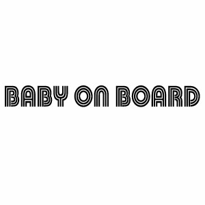 【BABY ON BOARD BOBB 0282（赤ちゃんが乗っています）ディスコ 80s系ネオン カッティングステッカー 2枚組 幅約21cm×高約2.3cm】 シートの材質は屋外看板用に使用されている耐光性・耐水性に優れた業務看板用シー...