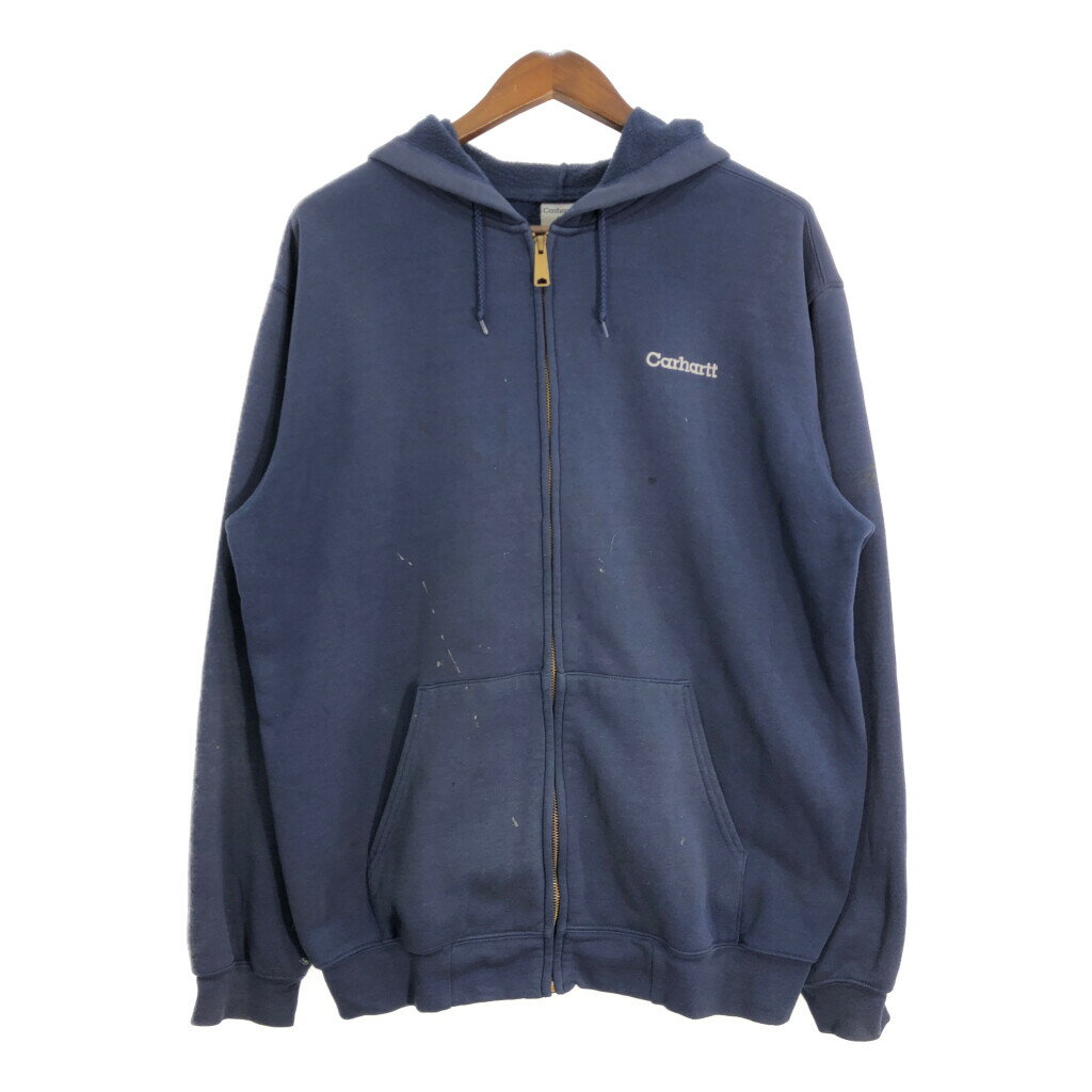 DESCRIPTION ブランドCarhartt/カーハート サイズ【サイズ】L【実寸】 肩幅：約58cm着丈：約69cm身幅：約66cm袖丈：約65cm 主な素材表地 : コットン 色ネイビー 仕様 00年代ワーク、フルジップワーク 状態...
