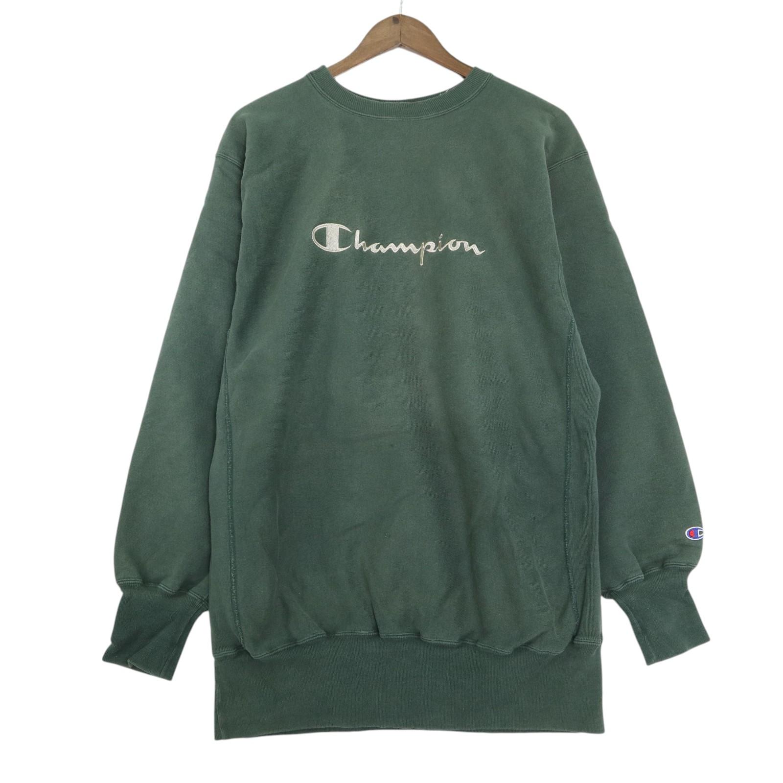 DESCRIPTION ブランドChampion/チャンピオン サイズ【サイズ】XXL【実寸】 肩幅：約51cm着丈：約75cm身幅：約60.5cm袖丈：約61cm 主な素材表地 : コットン 色グリーン 仕様 90年代REVERSE WE...