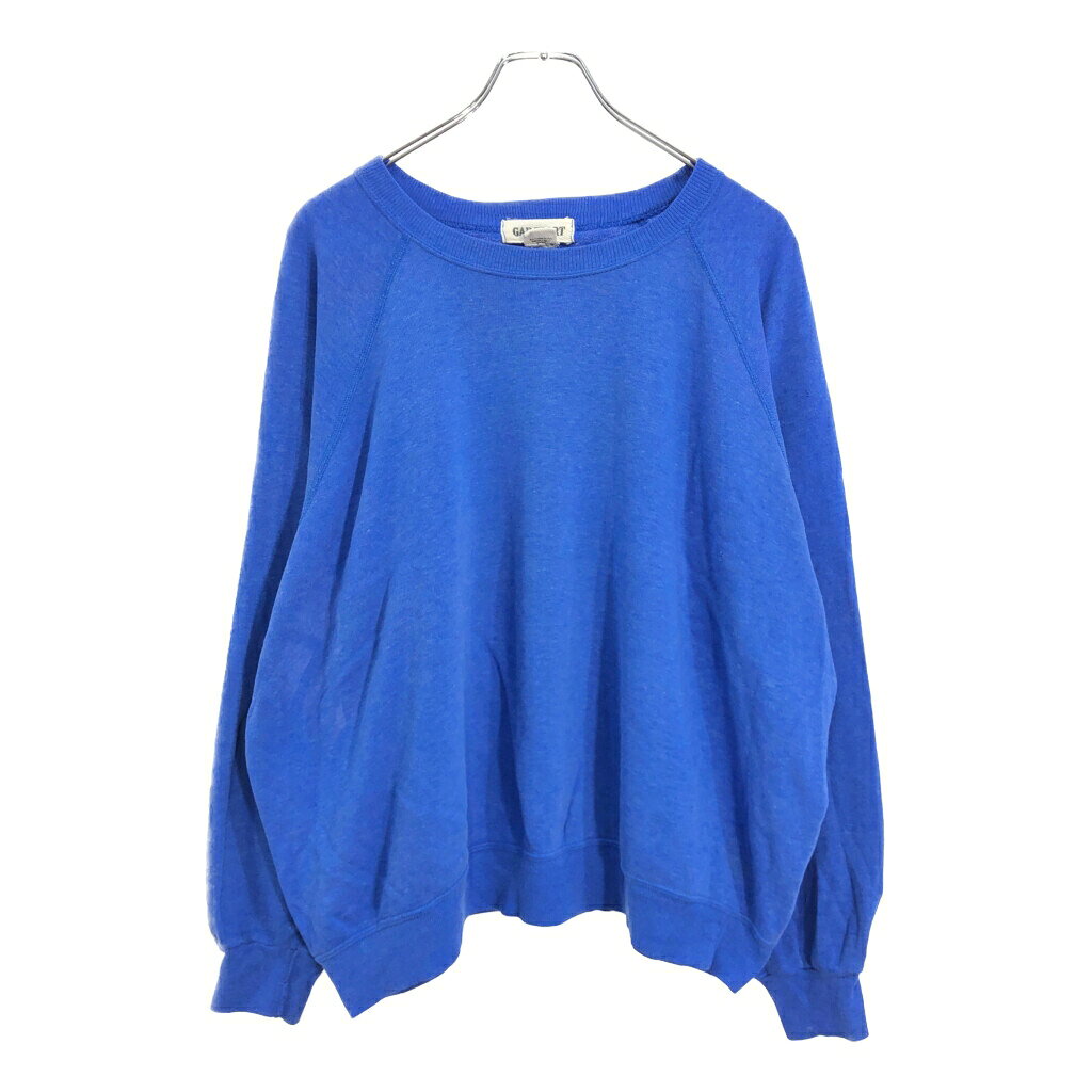 DESCRIPTION サイズ【サイズ】XXL【実寸】 着丈：約56cm身幅：約72cm裄丈：約82cm袖下丈：約49cm 主な素材表地 : コットン 色ブルー 仕様 90年代ラグランスリーブ大きいサイズ無地 状態 汚れ：袖先、脇、腹部、背...