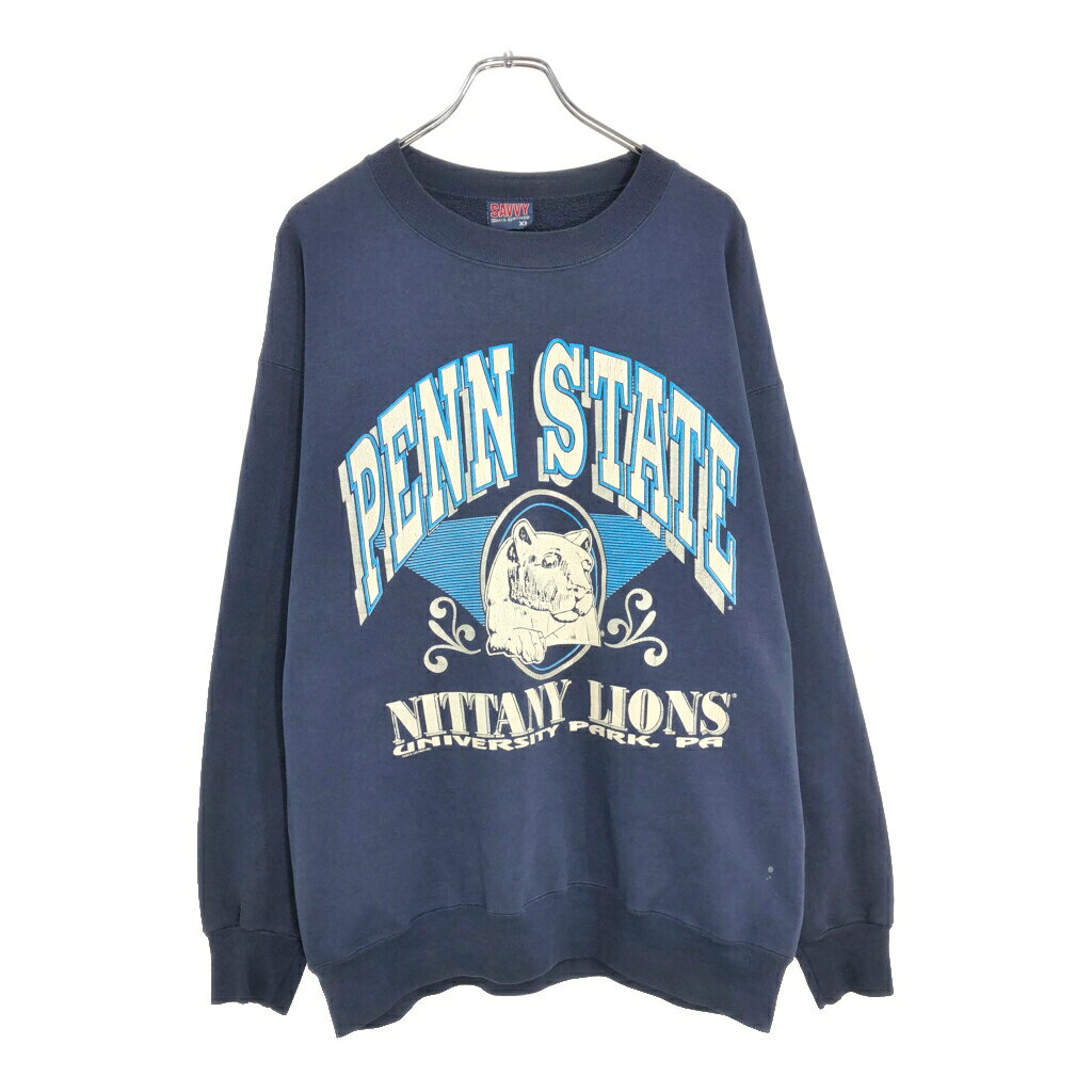 DESCRIPTION サイズ【サイズ】XL【実寸】 肩幅：約59cm着丈：約70cm身幅：約63cm袖丈：約58cm 主な素材表地 : コットン 色ネイビー 仕様 生産国 : USA製90年代カレッジ 状態 汚れ：袖、背中、裾キズ：袖先 ...