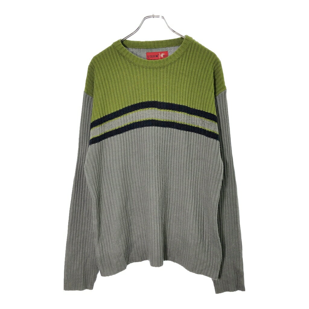 DESCRIPTION サイズ【サイズ】XL【実寸】 肩幅：約53cm着丈：約68cm身幅：約60cm袖丈：約65cm 主な素材表地 : アクリル 色グリーン 仕様 00年代リブニット 状態 キズ：背中特記事項：毛羽立ち 商品管理番号V97...