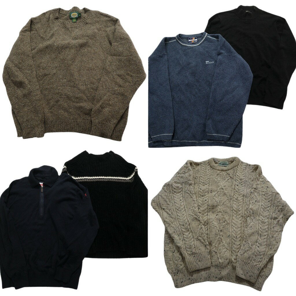 DESCRIPTION 商品名古着卸 まとめ売り セーターMIX 6枚セット (メンズ M /L ) カベラス クルーネック ケーブル編み ハーフジップ ライン系 中古 古着 NC9666 性別メンズ※記載のない性別の商品が含まれてる場合が...