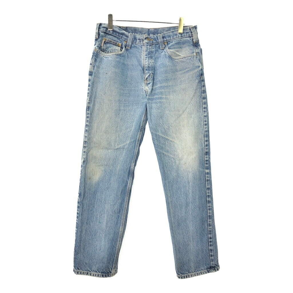 DESCRIPTION ブランドCarhartt/カーハート サイズ【サイズ】W36 L32【実寸】 ウエスト：約86cm股上：約29cm股下：約79cmわたり幅：約29cm裾幅：約21cm 主な素材表地 : コットン 色ブルー 仕様 状態...