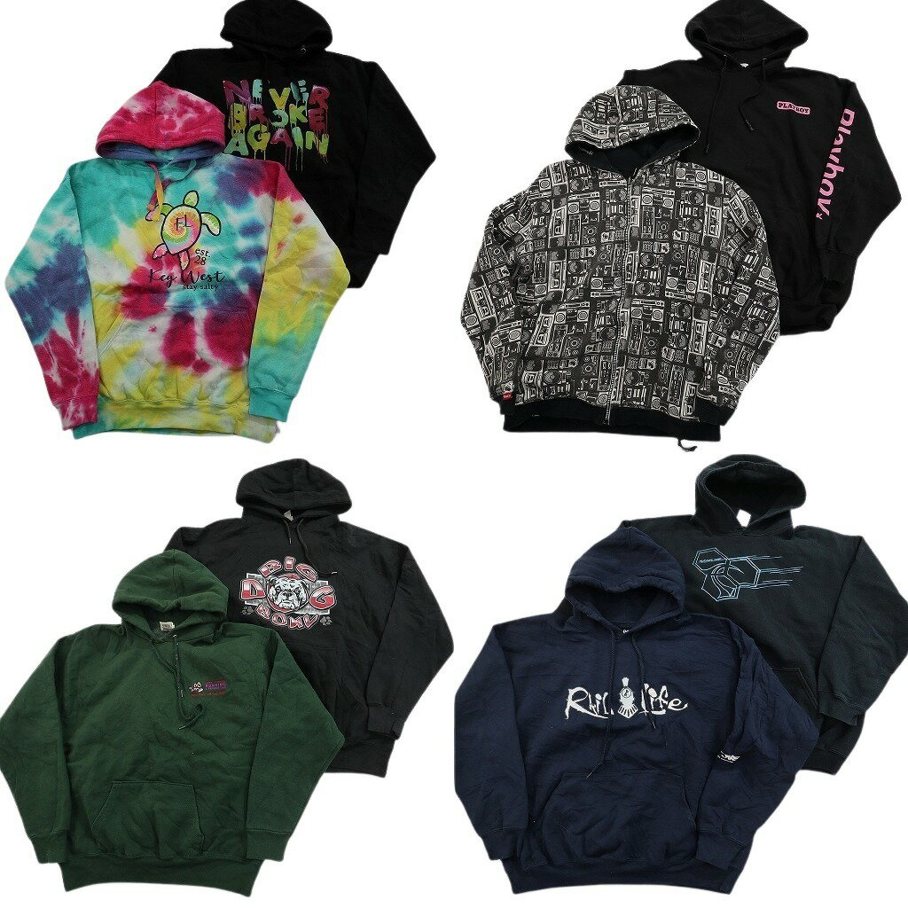 DESCRIPTION 商品名古着卸 まとめ売り カラー パーカー スウェット 8枚セット (メンズ XL ) タイダイ柄 フーディー 英文字 フルジップ 中古 古着 ND3012 性別メンズ※記載のない性別の商品が含まれてる場合がございま...