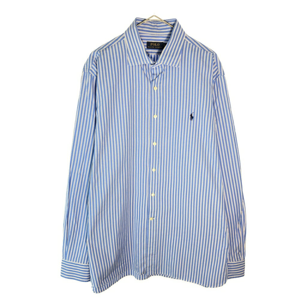 DESCRIPTION ブランドPolo by Ralph Lauren/ポロ ラルフローレン サイズ【サイズ】17 1/2【実寸】 肩幅：約52cm着丈：約84cm身幅：約69cm袖丈：約69cm 主な素材表地 : コットン 色ブルー 仕...