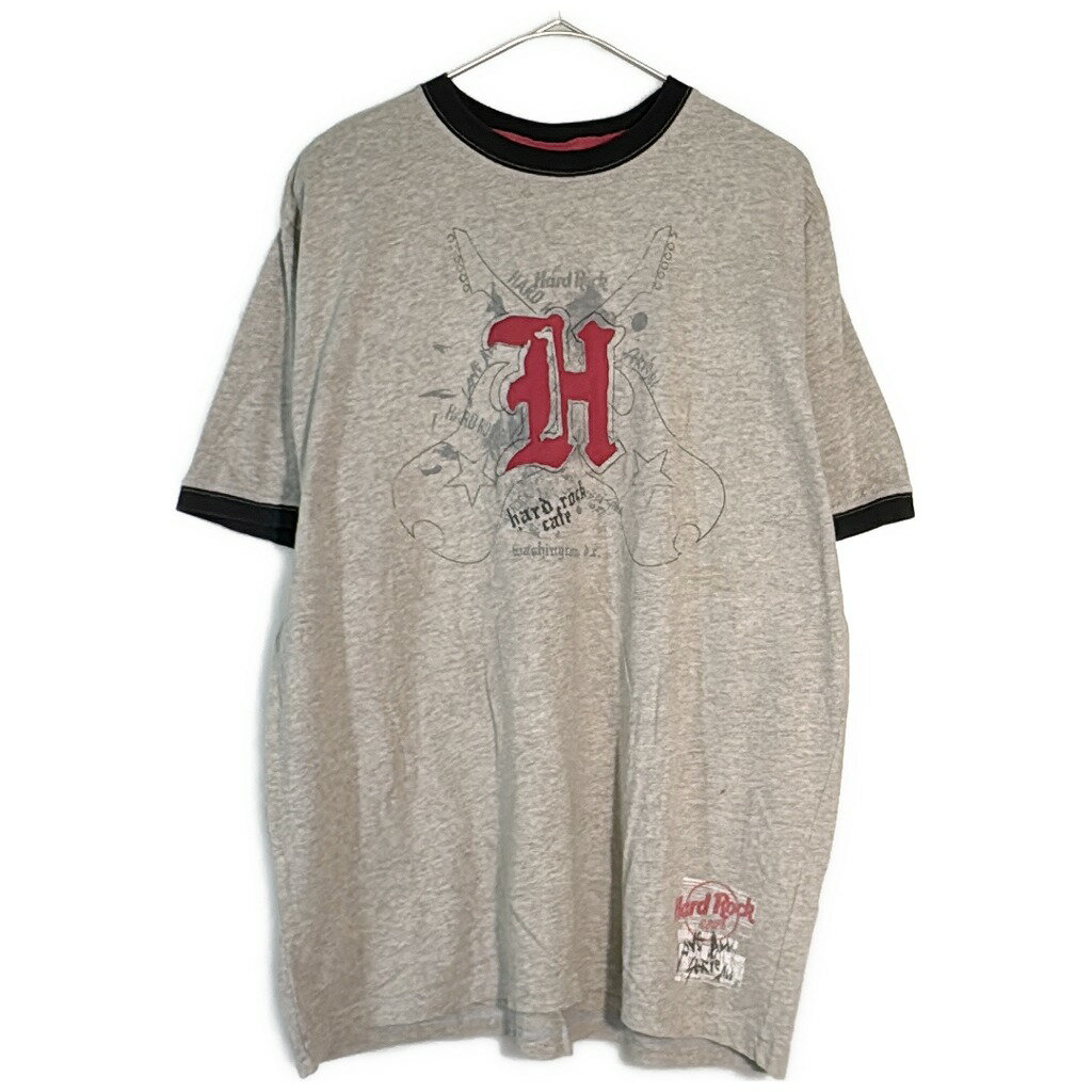 DESCRIPTION ブランドHard Rock Cafe/ハードロックカフェ サイズ【サイズ】L【実寸】 肩幅：約48cm着丈：約68cm身幅：約59cm袖丈：約24cm 主な素材表地 : コットン 色グレー 仕様 状態 汚れ： 腹部に...