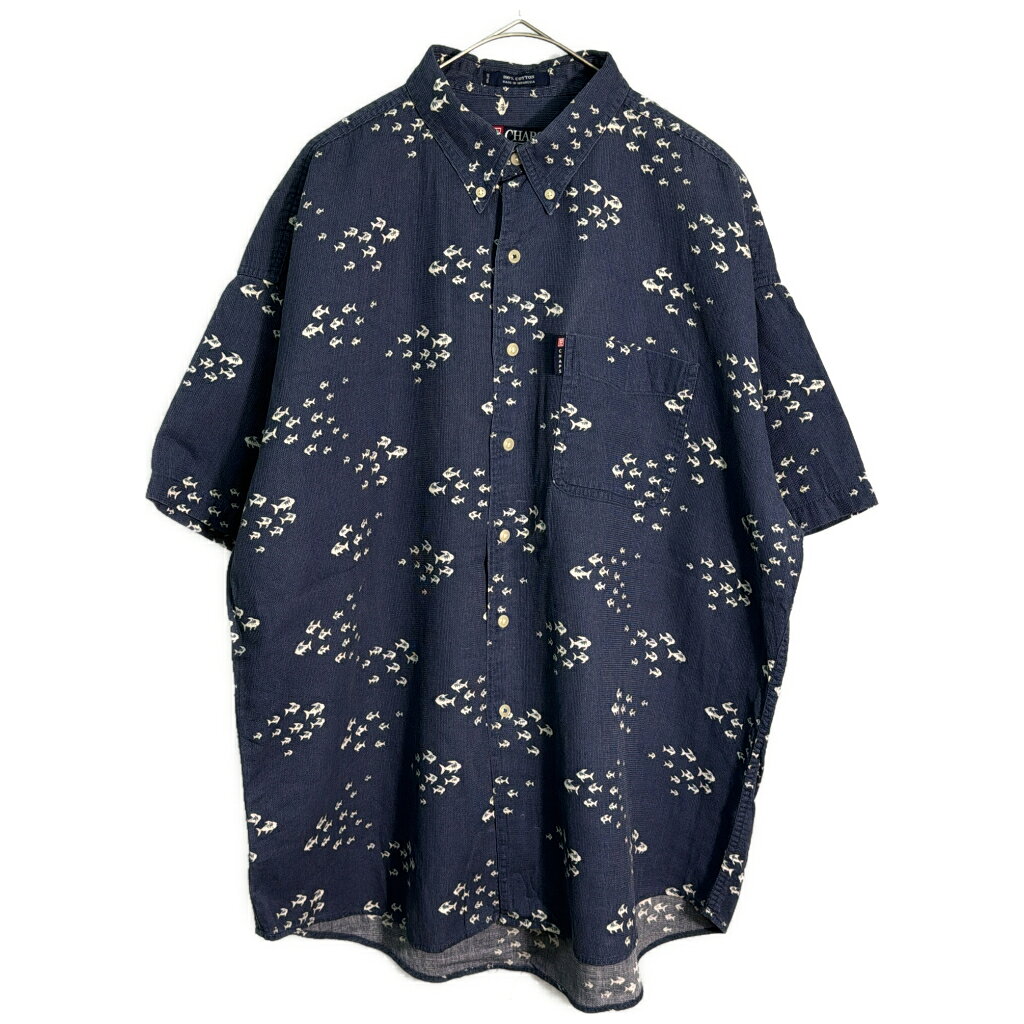 DESCRIPTION ブランドCHAPS Ralph Lauren/チャップス ラルフローレン サイズ【サイズ】XL【実寸】 肩幅：約61cm着丈：約84cm身幅：約69cm袖丈：約22cm 主な素材表地 : コットン 色ブルー 仕様 ボ...