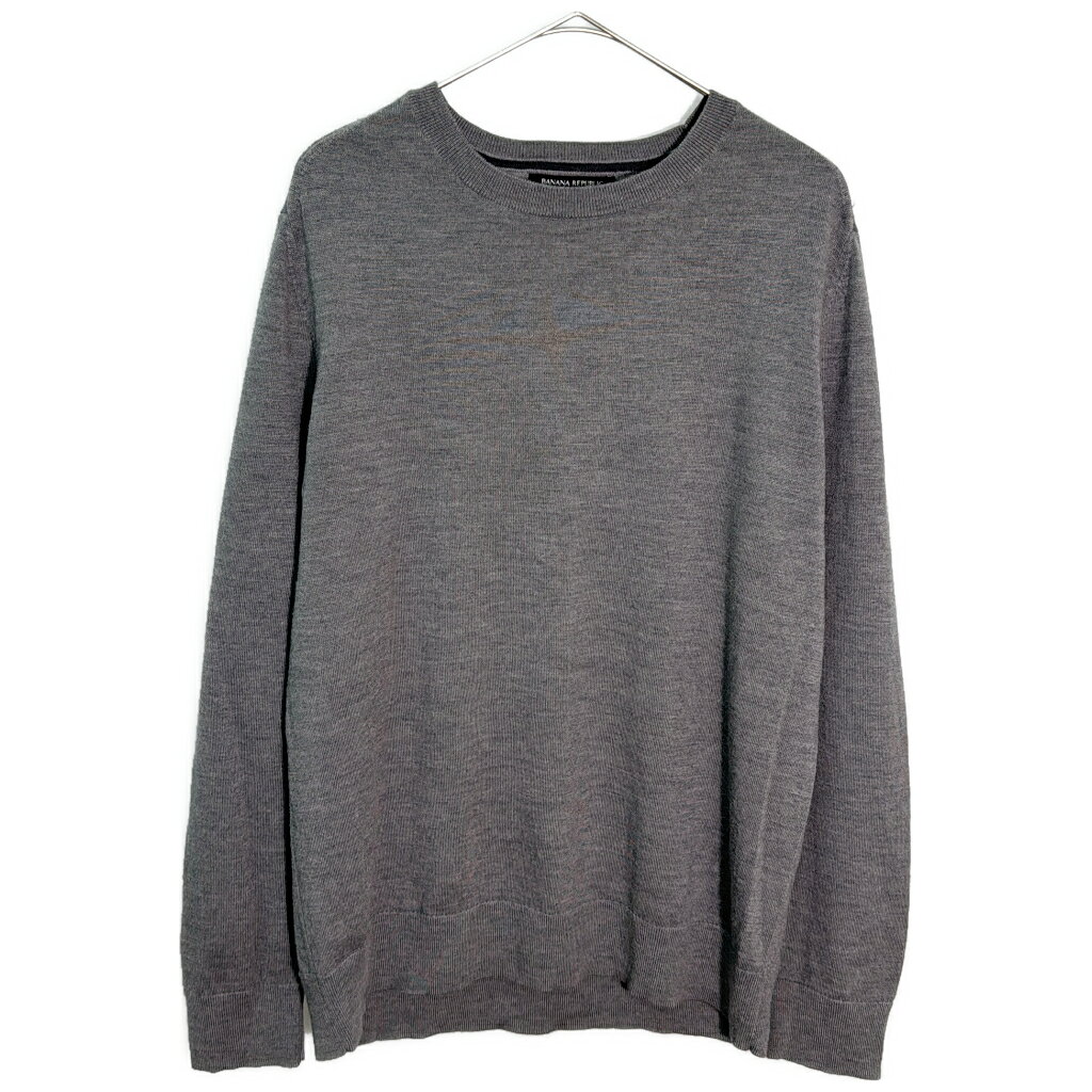 DESCRIPTION ブランドBanana Republic/バナナリパブリック サイズ【サイズ】L【実寸】 肩幅：約44cm着丈：約65cm身幅：約54cm袖丈：約63cm 主な素材表地 : ウール 色グレー 仕様 ウールニット 状態 ...