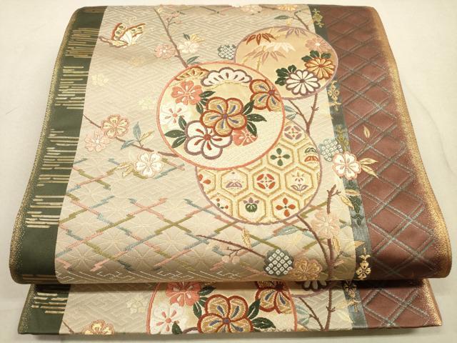 ■■■　サイズ　■■■ 長さ 438cm 幅 30.5cm程 ■■■　商品詳細　■■■ 【正絹】 詳細に関しましては、画像をご確認ください。 大変上質な逸品になります。 お安く出品致しますので、是非この機会にいかがでしょうか？ ※2種類の太...