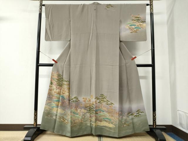 ■■■　サイズ　■■■ 身丈 162cm（肩から） 裄丈 65cm 袖丈 49cm　縫込み 4cm 袖幅 33cm 前幅 23.5cm 後幅 31cm 着物縫いこみ 内揚げ 7cm 裄 お袖側 約2cm　身頃側 約3cm ■■■　商品詳細　...