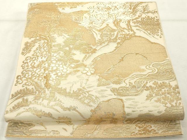 ■■■　サイズ　■■■ 長さ 408cm 幅 30cm程 ■■■　商品詳細　■■■ 【正絹・芯なし】 詳細に関しましては、画像をご確認ください。 大変上質な逸品になります。 お安く出品致しますので、是非この機会にいかがでしょうか？ ■■■　...