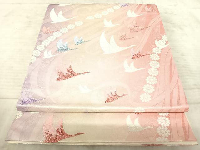 ■■■　サイズ　■■■ 長さ 416cm 幅 30.5cm程 ■■■　商品詳細　■■■ 【正絹】 詳細に関しましては、画像をご確認ください。 大変上質な逸品になります。 お安く出品致しますので、是非この機会にいかがでしょうか？ ■■■　注意...